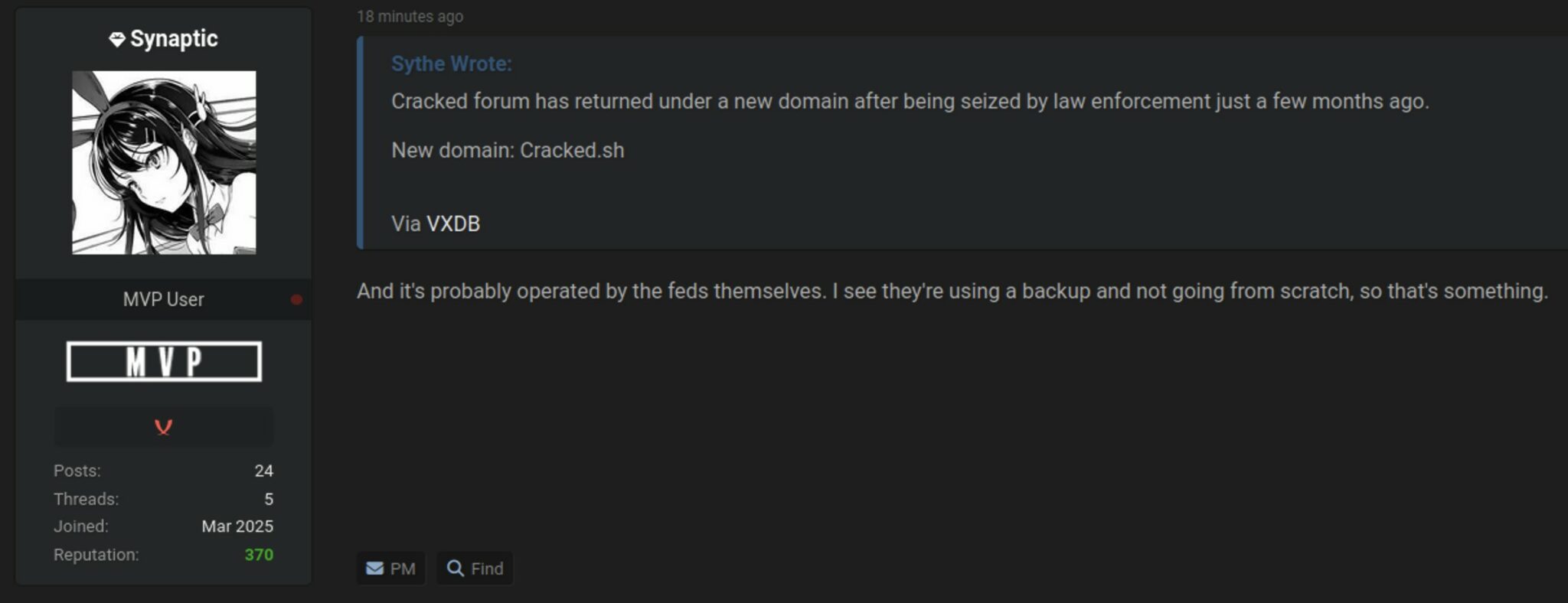 Rinascita Crack.io: Cracked.sh è tornato online
