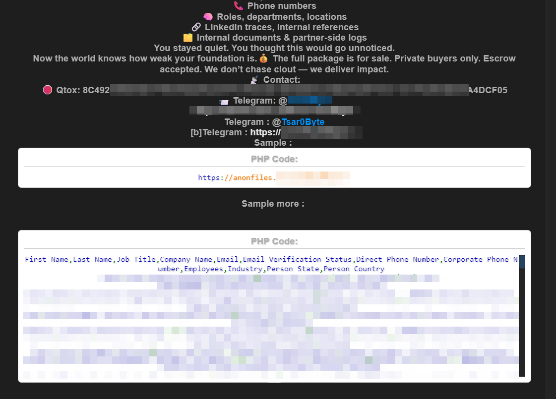 Nokia under attack: database of nearly 100,000 employees appears for sale on DarkForums.