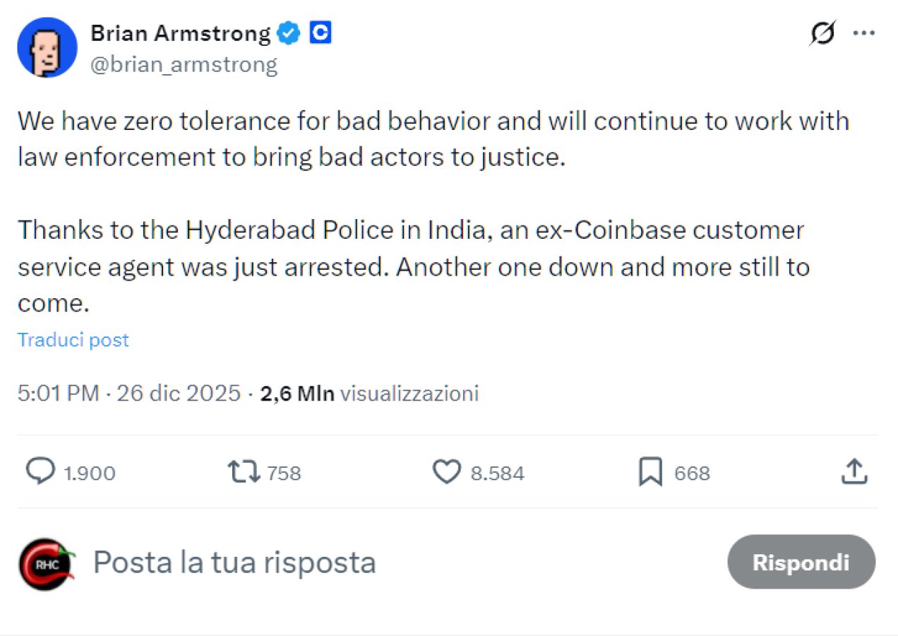 Coinbase: insider arrestato per vendita di dati e truffa da 16 milioni ...